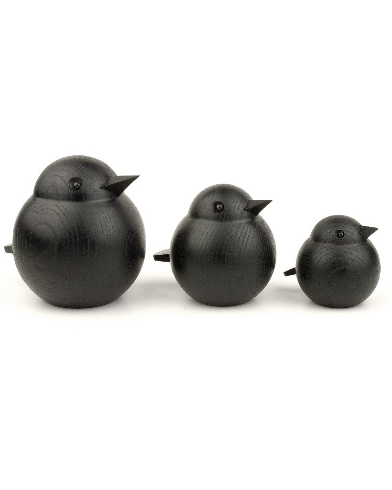 Træfigur formet som en fugl - Sort træfugl til pynt - køb træfugl her